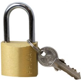 Italian Military Brass Lock and Keys, 3 Pack | Colemans